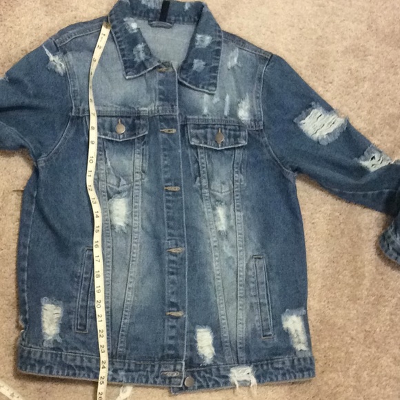 Jackets & Coats | Denim Jacket With Names Of Cities On The Back | Poshmark